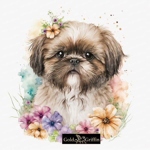 Shih Tzu Painting - Etsy