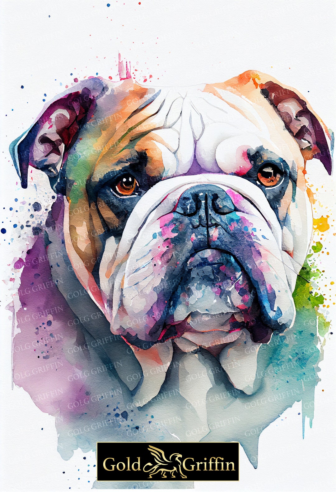 Wall Art Watercolor Portrait of a Pet Watercolor Dog Decor - Etsy