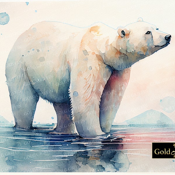 Polar Bear Painting - Etsy