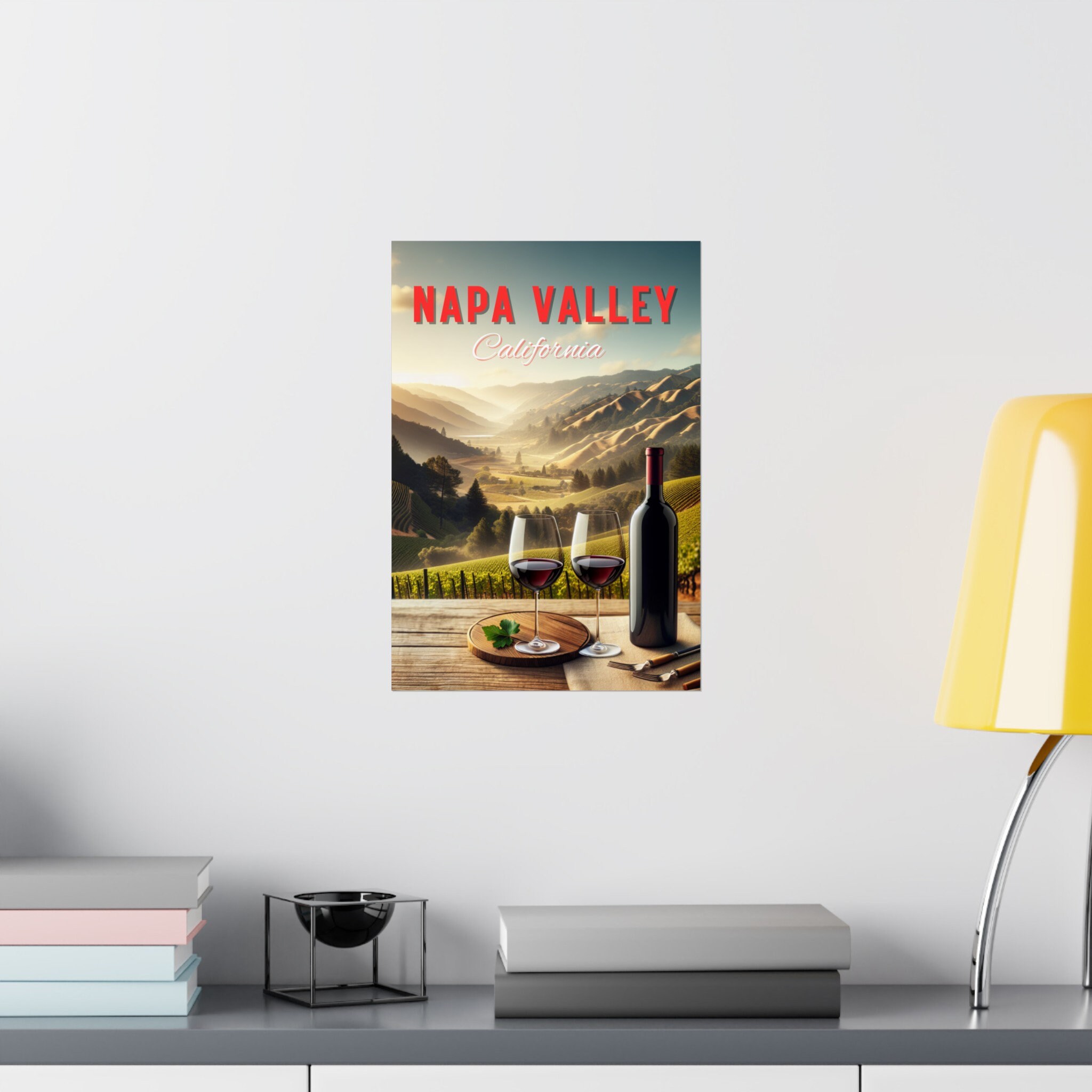 Napa Valley California Travel Poster, California Wine Poster, Napa ...