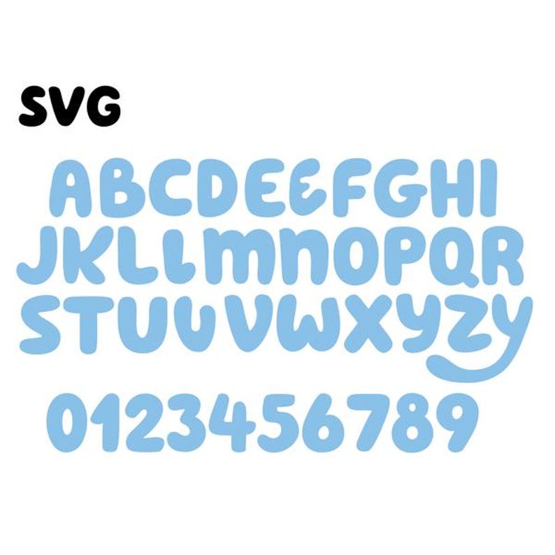 Bluey Font Birthday Girl Boy Numbers - Etsy Australia