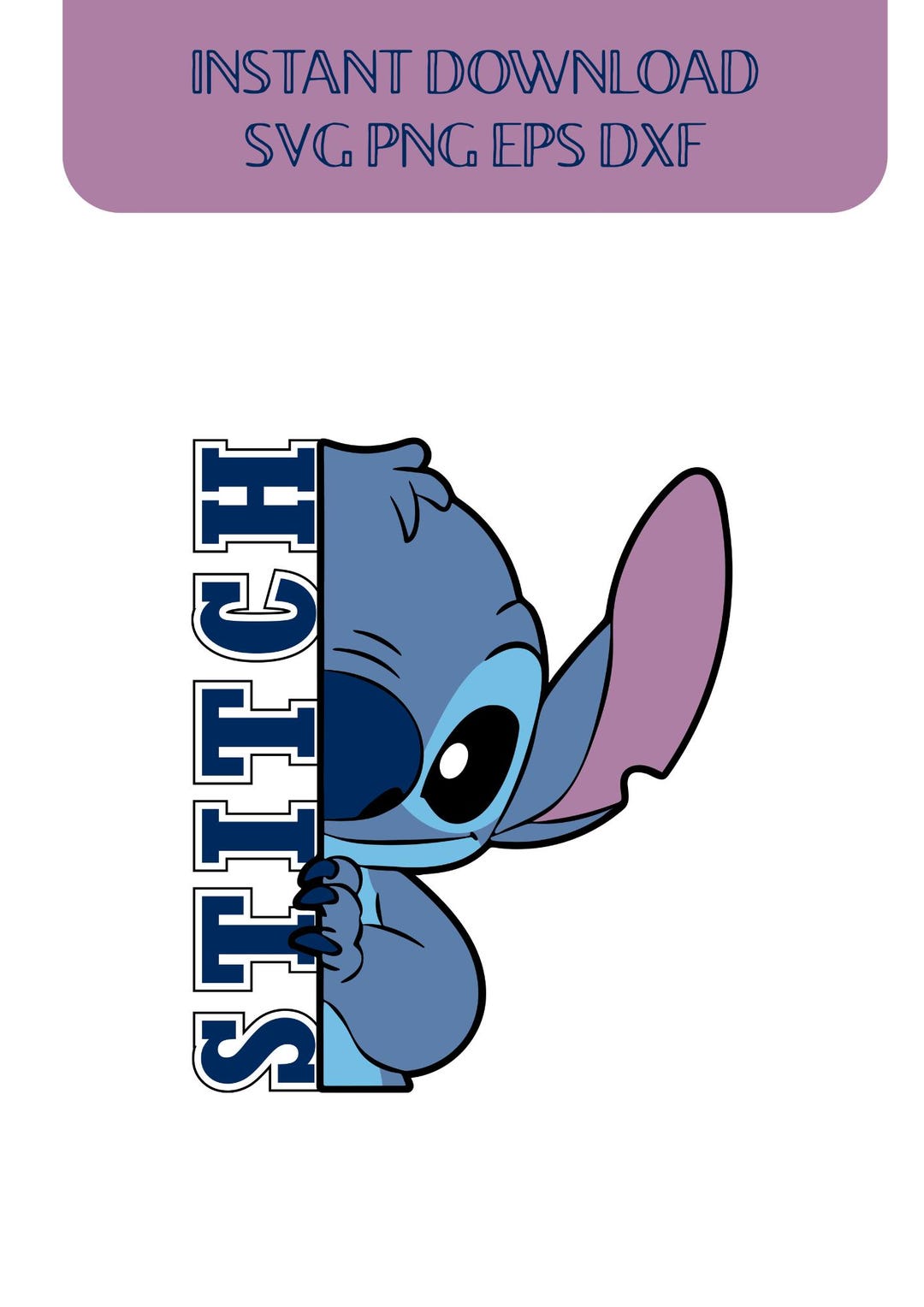 Stitch SVG, Stitch Peeking SVG, Stitch PNG Cricut File - Etsy