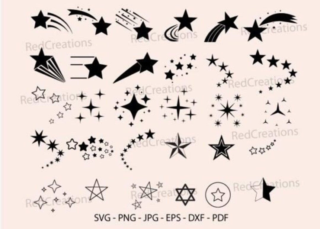 96 Sparkle Svg , Sparkle Stars, Falling Star Svg and Comets - Etsy