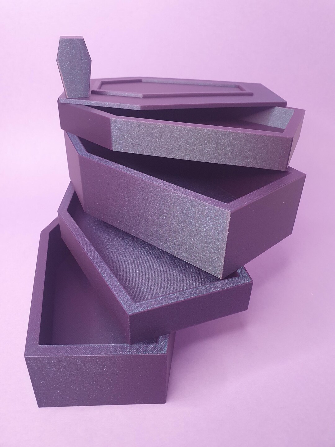 Rotating Coffin Tray Set – 3D Printed Storage Organiser With Shimmer ...