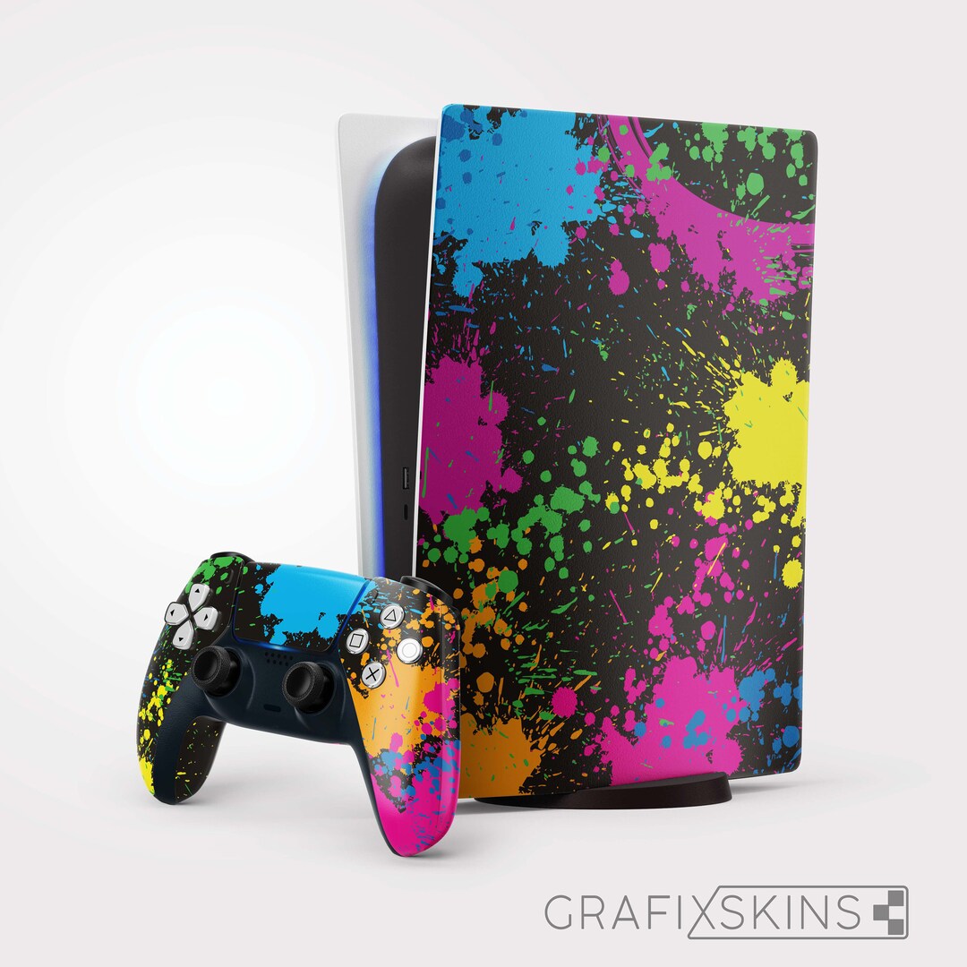 Paint Spatter - Grafixskins.co.uk Console Skin to Fit Playstation 5 PS5 ...