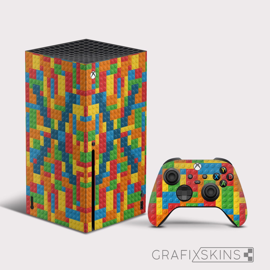 Coloured Bricks - Grafixskins.co.uk Console Skin to Fit XBOX Series X ...