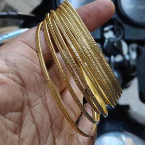 Custom 18k Gold Filled Bangles: Stackable Gold Plated Bangle Set of 10 ...
