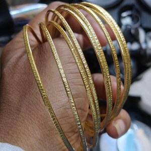 Custom 18k Gold Filled Bangles: Stackable Gold Plated Bangle Set of 10 ...