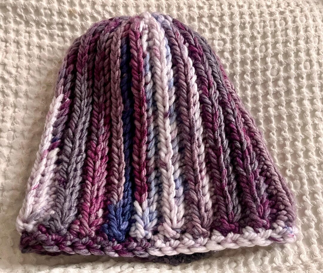 Chunky Beanie With Pony Tail Opening, Warm Crochet Messy Bun Winter Hat ...