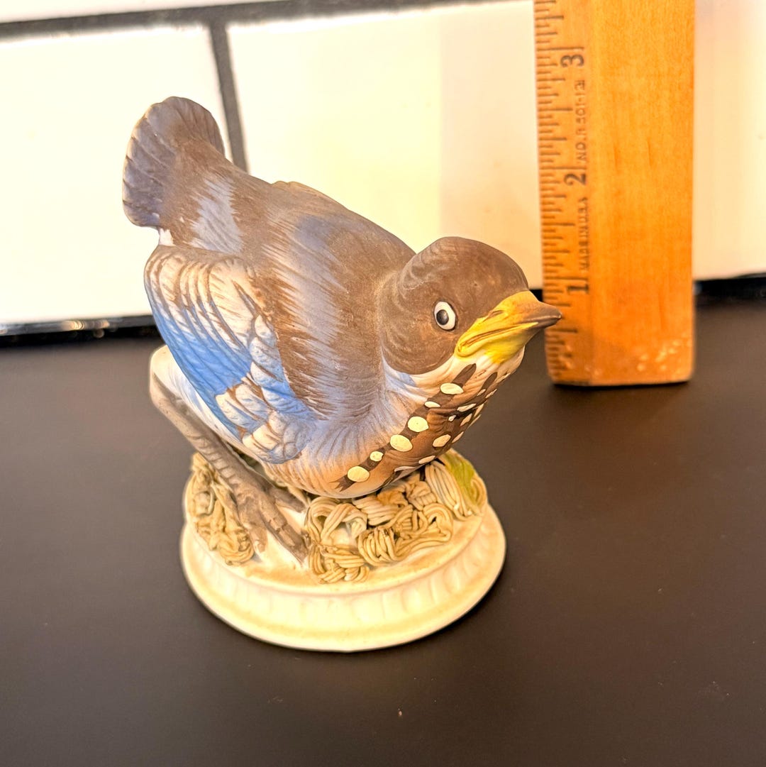 Vintage Lefton China Bluebird Figurine – Hand-painted Porcelain Bird ...