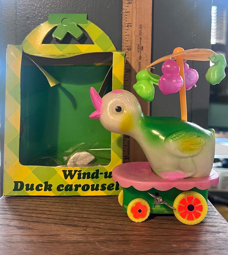 A Vintage Wind-up Toy From the 1960s-1970s, Duck Carousel, Working Toy ...