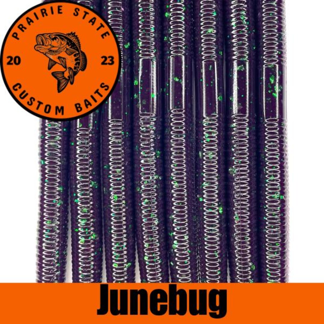 5 Junebug Stick Worm, Soft Plastic Bait, Bass Fishing, Senko Style, 8 ...