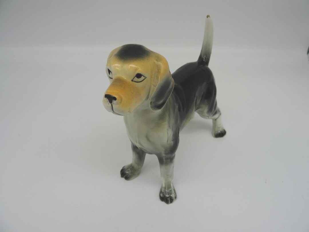 Vintage Hand-painted Ceramic Beagle Figurine - Etsy
