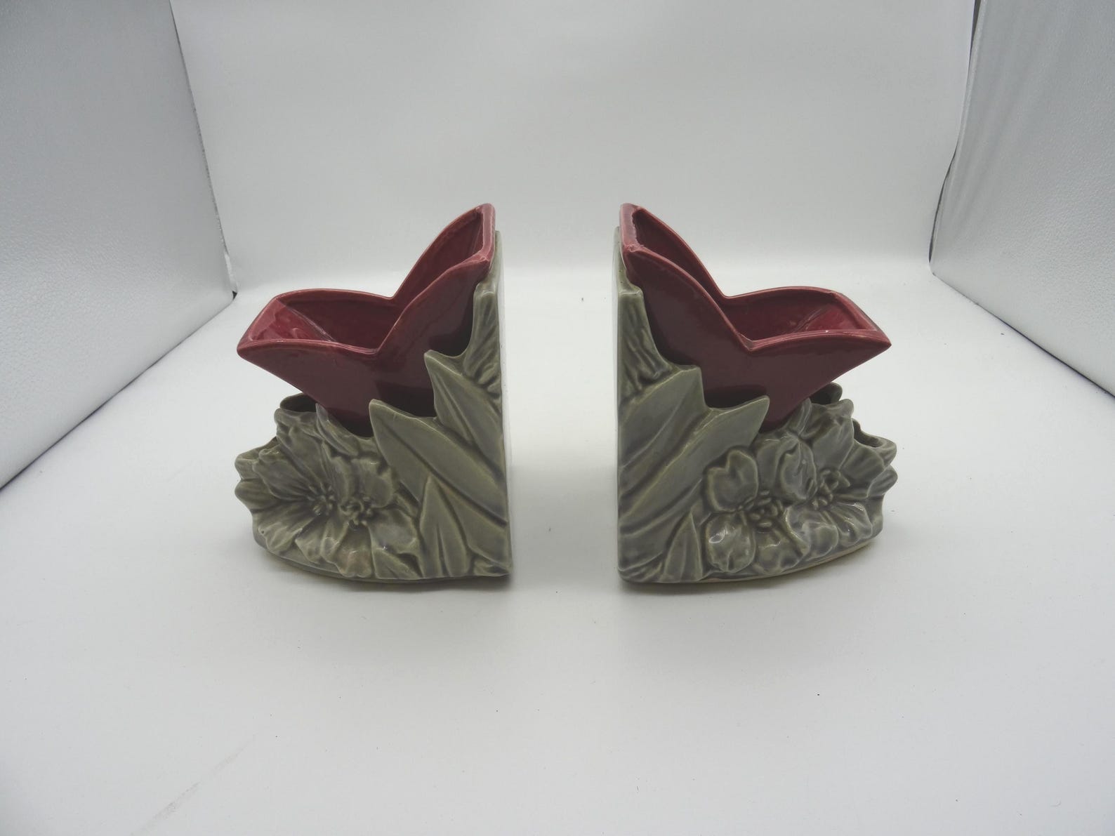 Vintage Mccoy Pottery Tulip Bookends - Etsy