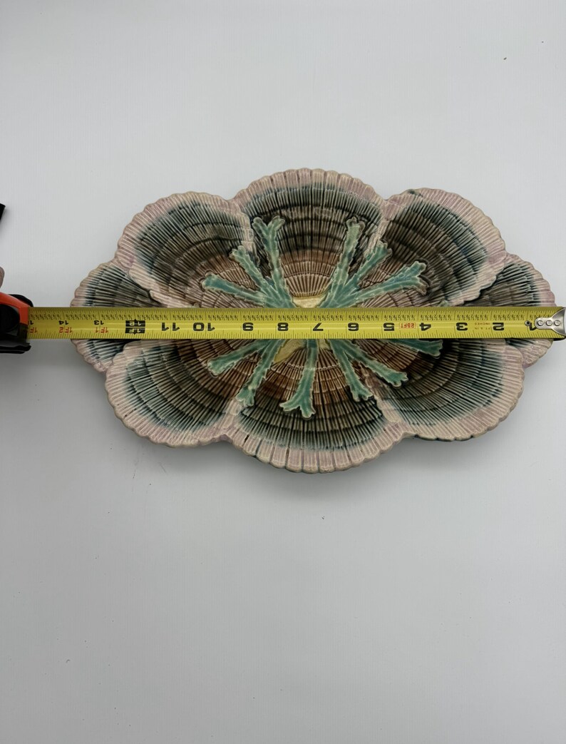 Vintage Etruscan Majolica Shell & Seaweed Platter - Etsy