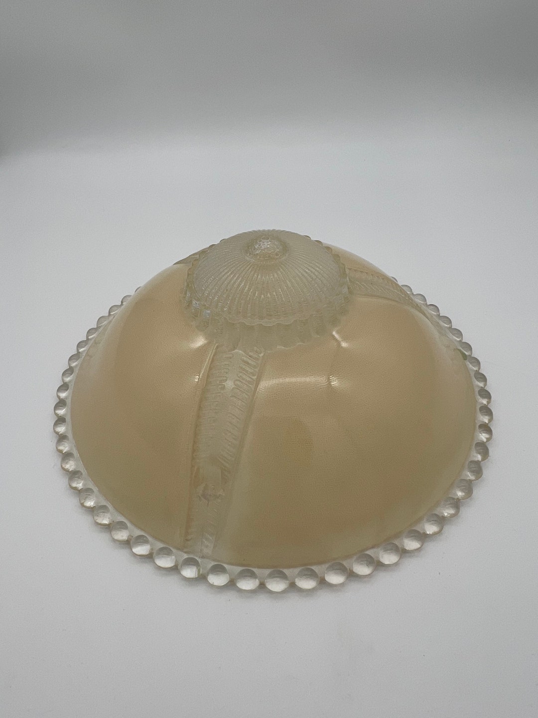 Vintage 1940’s Cream Colored Glass Light Fixture Art Deco Style - Etsy