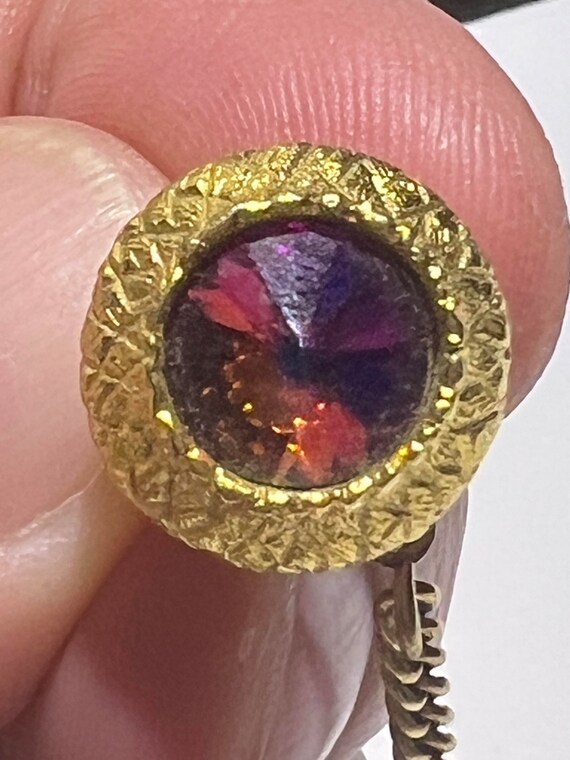 Vintage Dante Rivoli Volcano tie tack pin - Gem