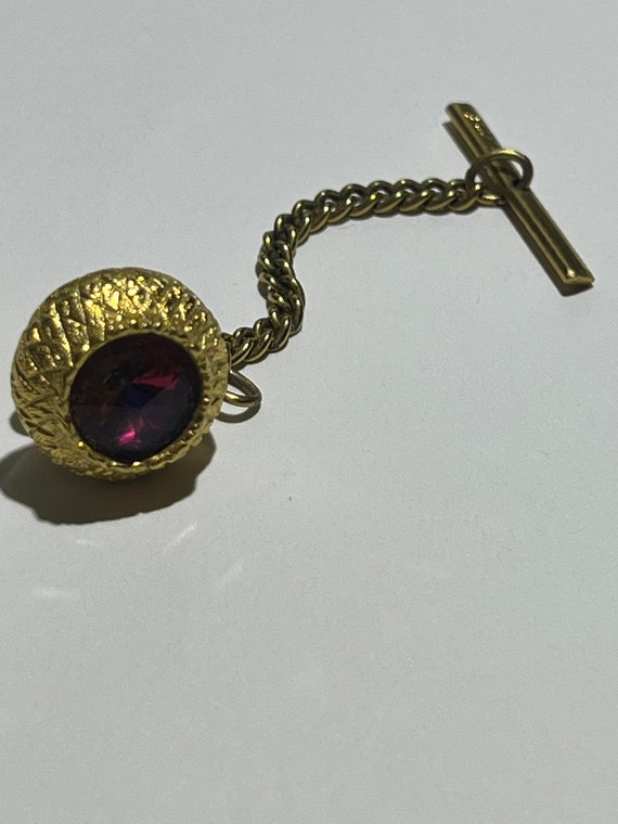 Vintage Dante Rivoli Volcano tie tack pin - Gem