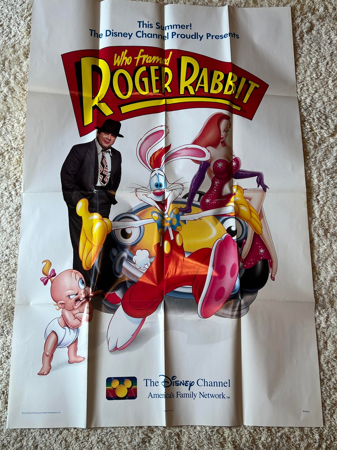 Vintage Who Framed Roger Rabbit Poster - Etsy