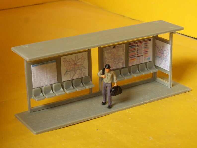 Stazione - Fermata Bus - Pulman - in Kit Scala H0-1:87 - Krea - Etsy