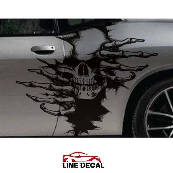 Large Skull Vinyl Decal - Etsy