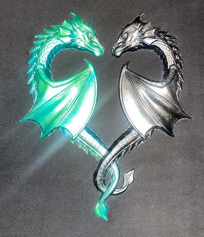 Epoxy Resin Dragons Couple, Customizable, Gift for Couple or ...