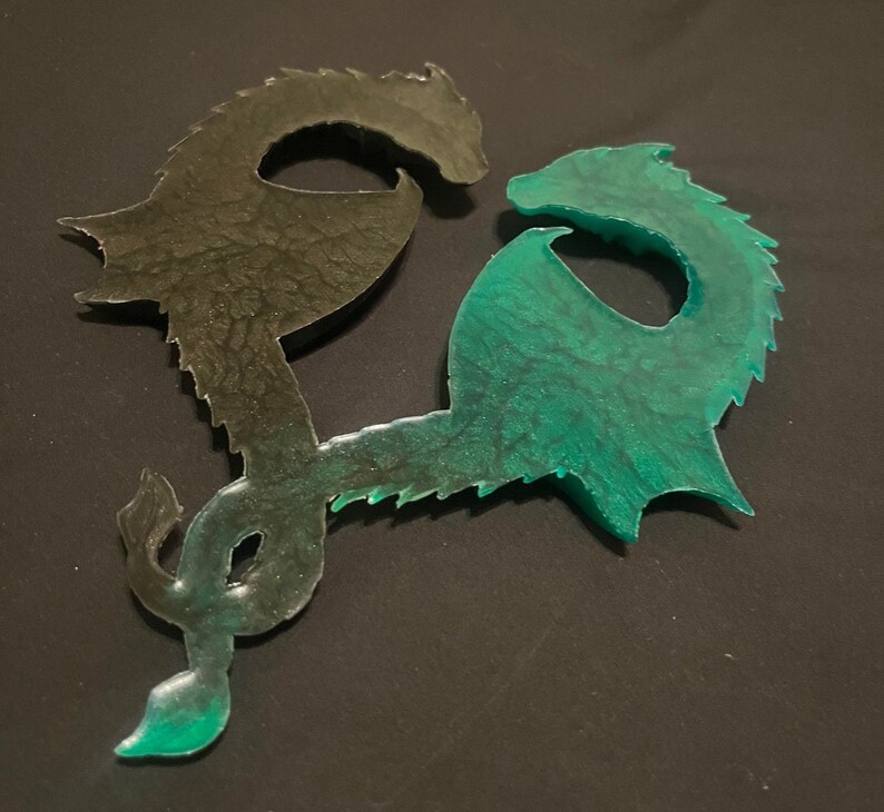 Epoxy Resin Dragons Couple, Customizable, Gift for Couple or ...