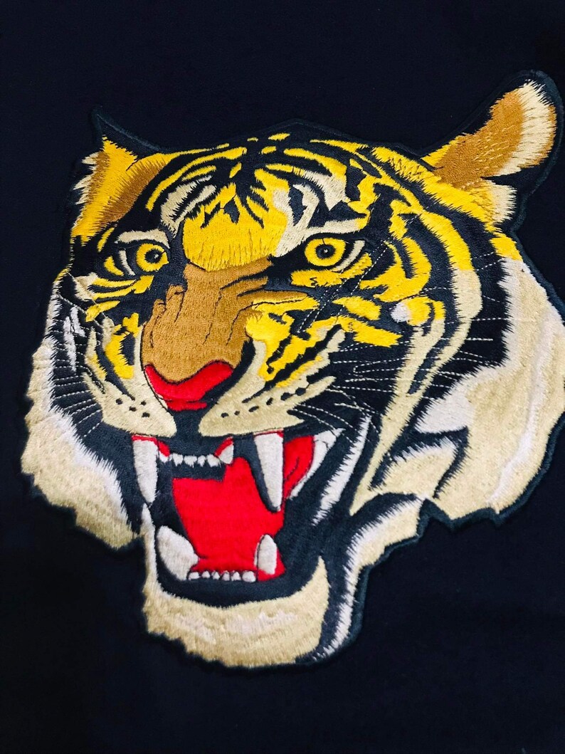 Vintage 90's POLO Ralph Lauren Tiger Wool Leather Jacket Size Large ...