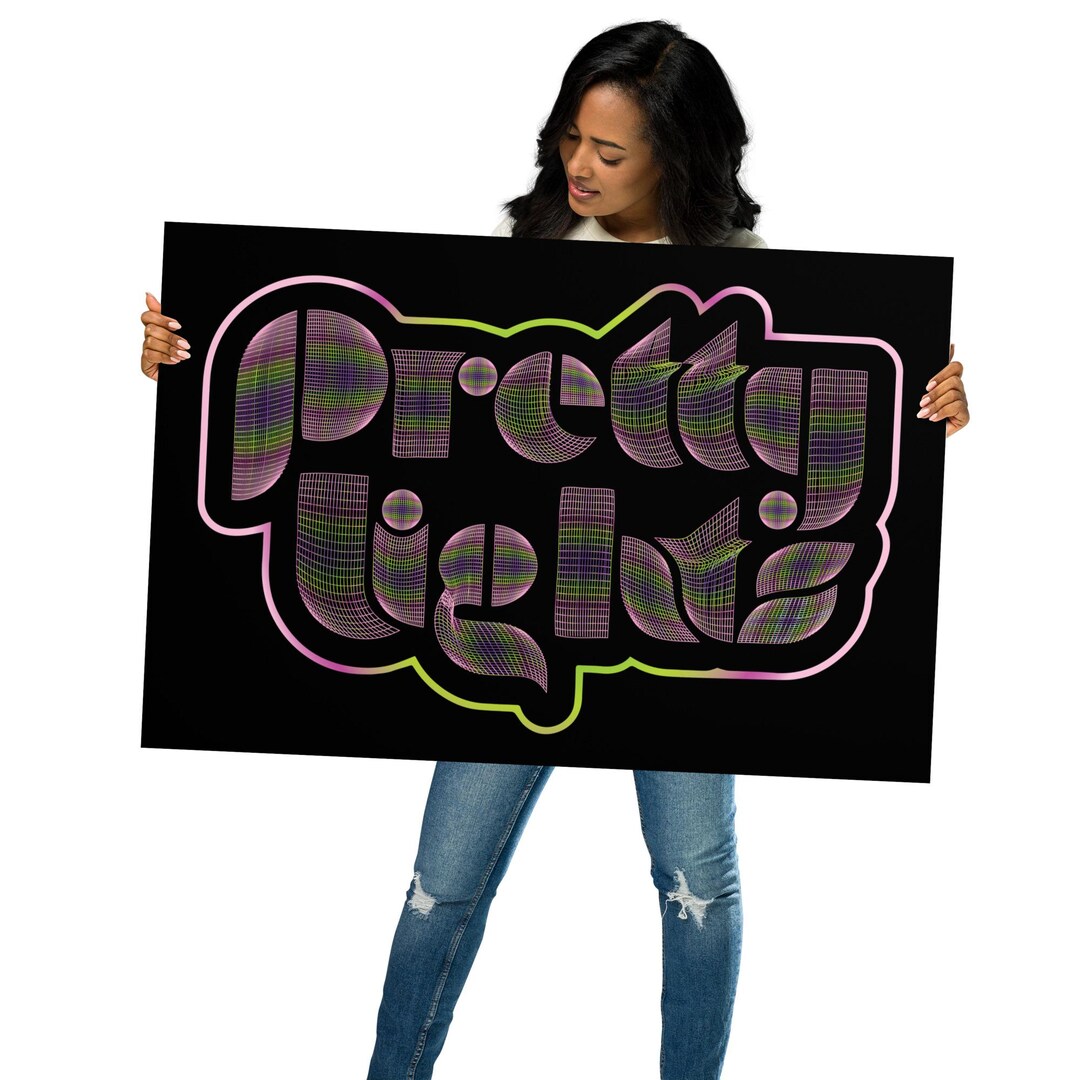 Pretty Lights Psychedelic Wireframe Logo Poster - Etsy