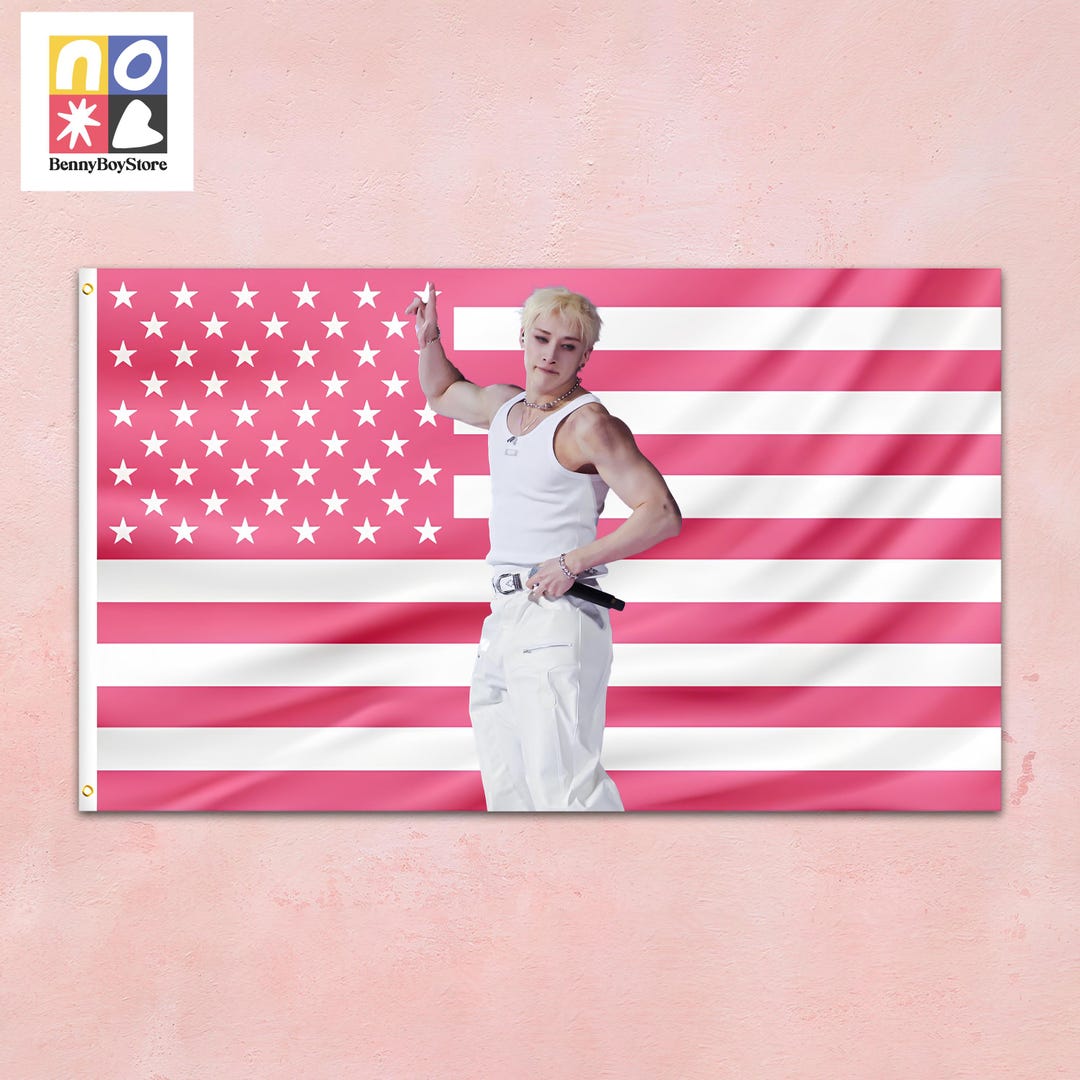 Bang Chan Flag Tapestry – Stray Kids Inspired Wall Art With Pink USA ...