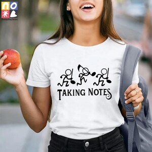 Taking Notes Stickman Music Teacher Vintage T-shirt, Teacher Shirt ...