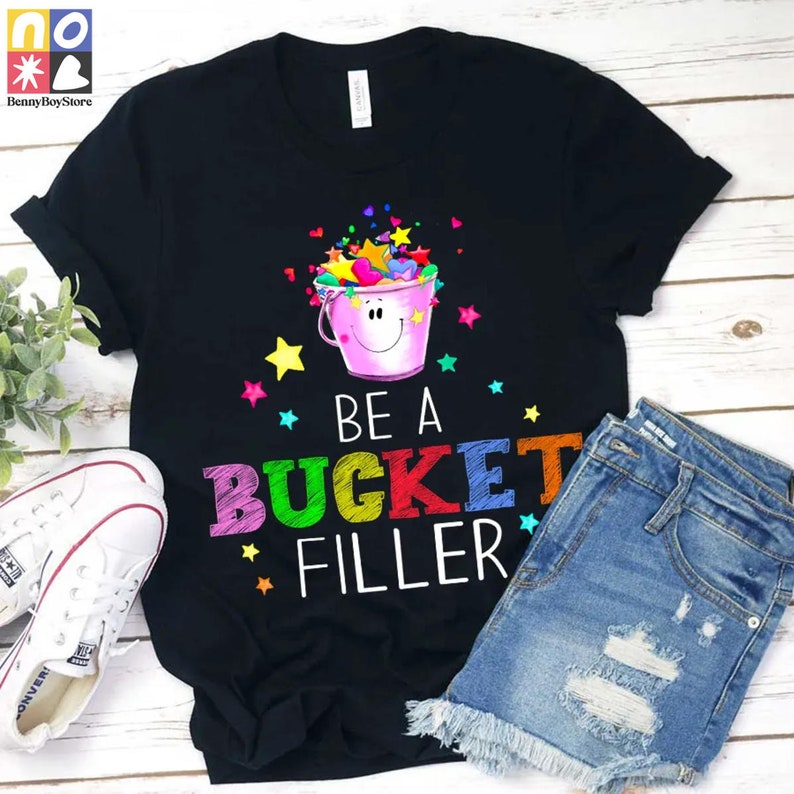 Be A Bucket Filler Cartoon Image Vintage T-shirt, Teacherlife Shirt ...