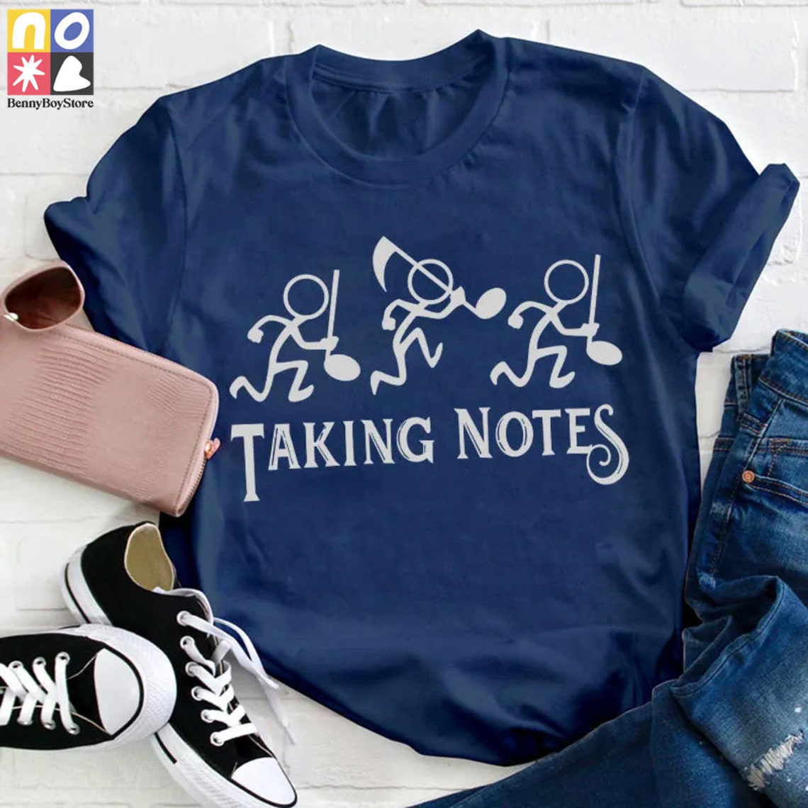 Taking Notes Stickman Music Teacher Vintage T-shirt, Teacher Shirt ...