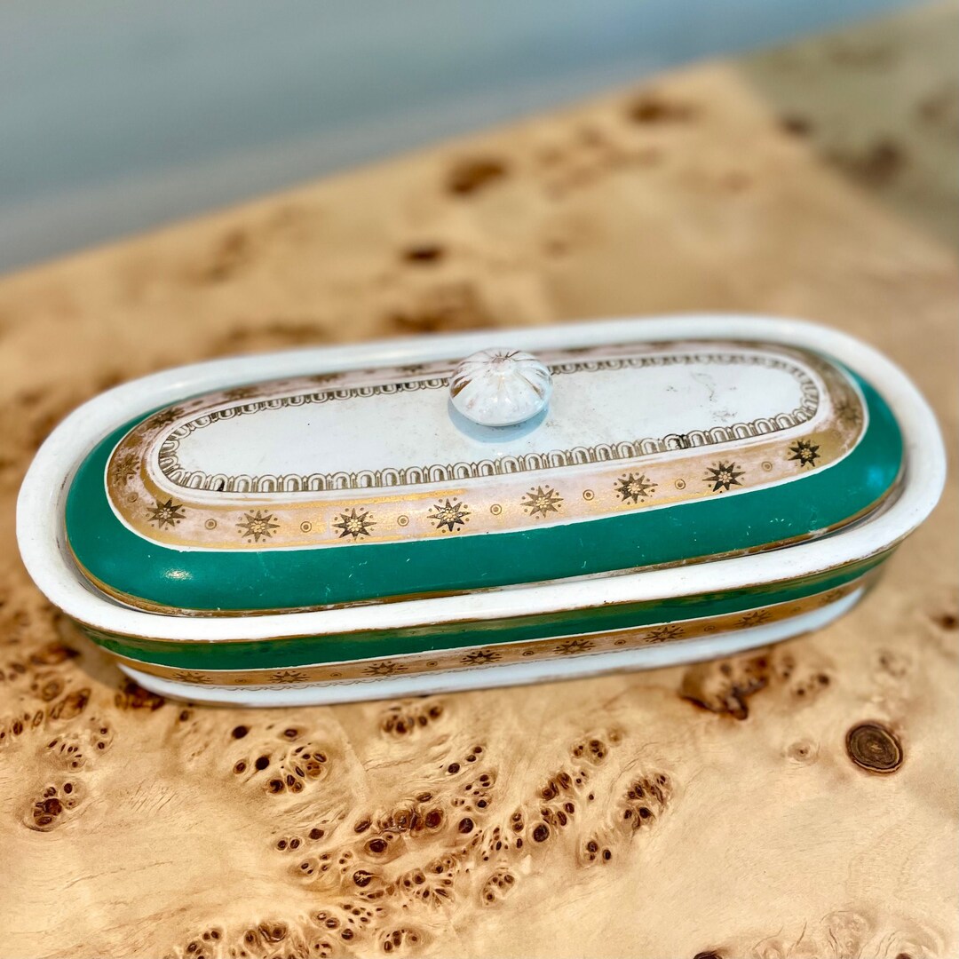Antique Porcelain Toothbrush Box - Etsy