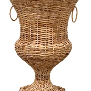 Wicker Urn and Pedestal - Etsy
