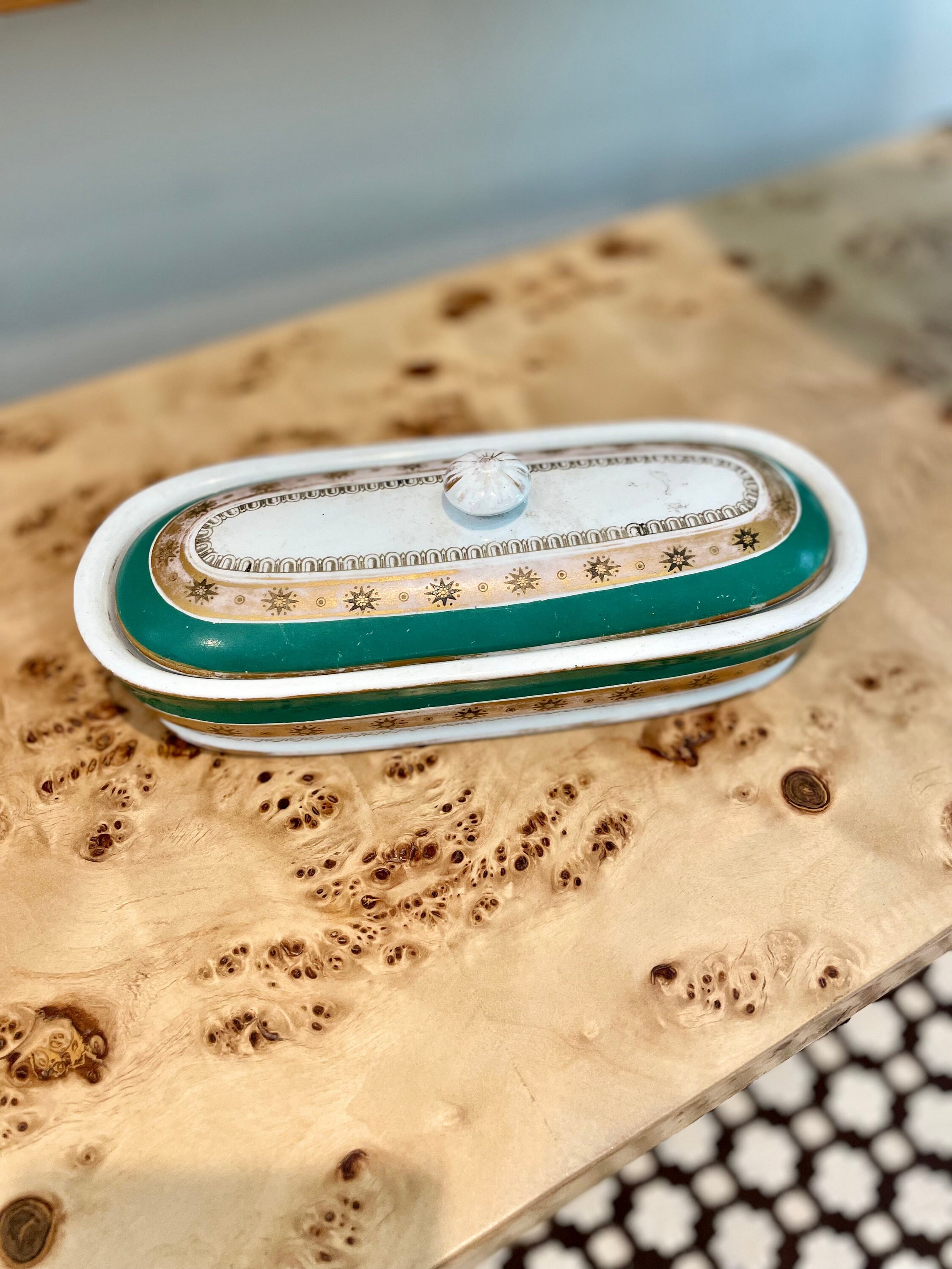 Antique Porcelain Toothbrush Box - Etsy