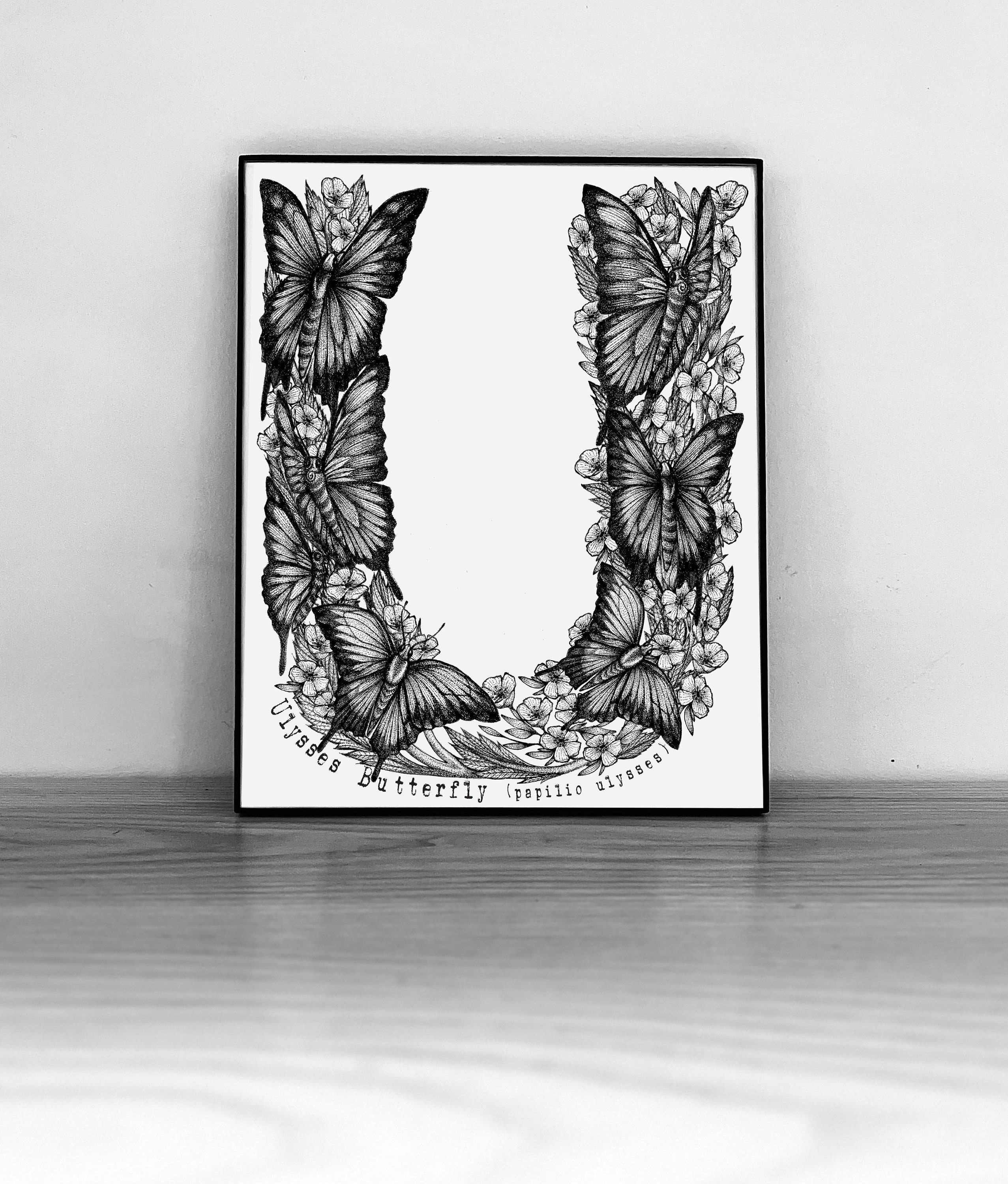 Letter U- Single Letter Print - Etsy