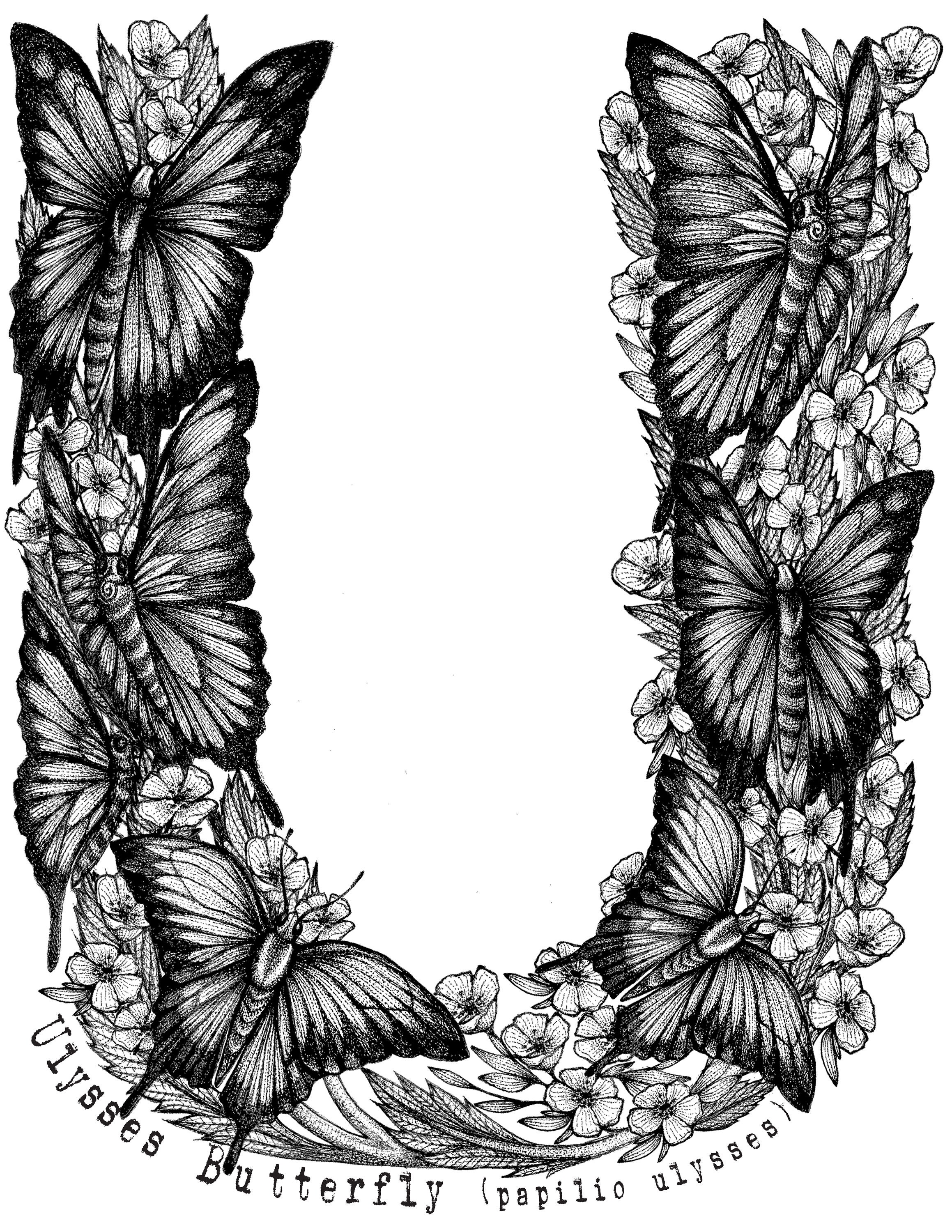 Letter U- Single Letter Print - Etsy