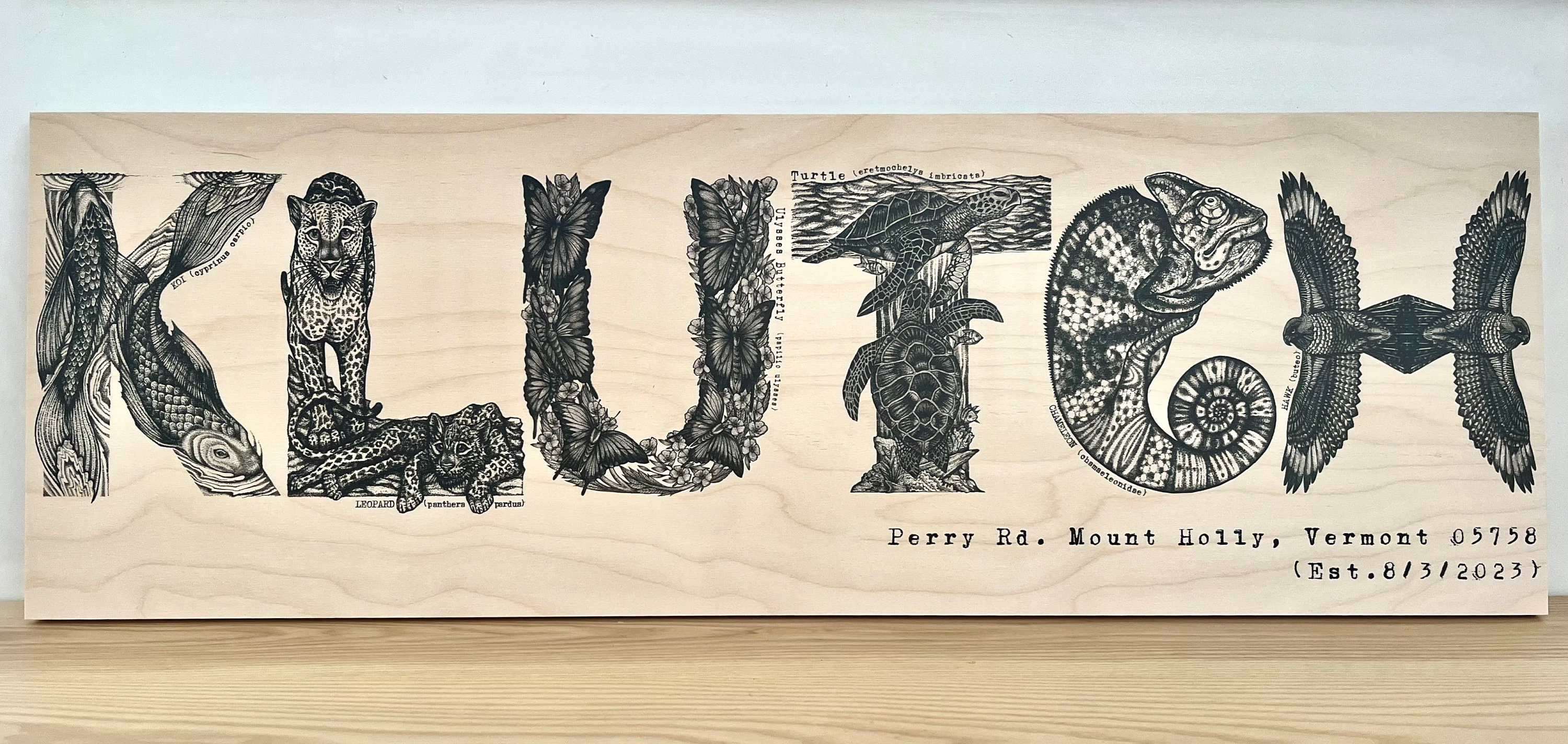 Full Name- Birch Wood Print - Etsy