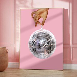 Retro Disco Ball Poster: Trendy Party Wall Art (digital Download) - Etsy