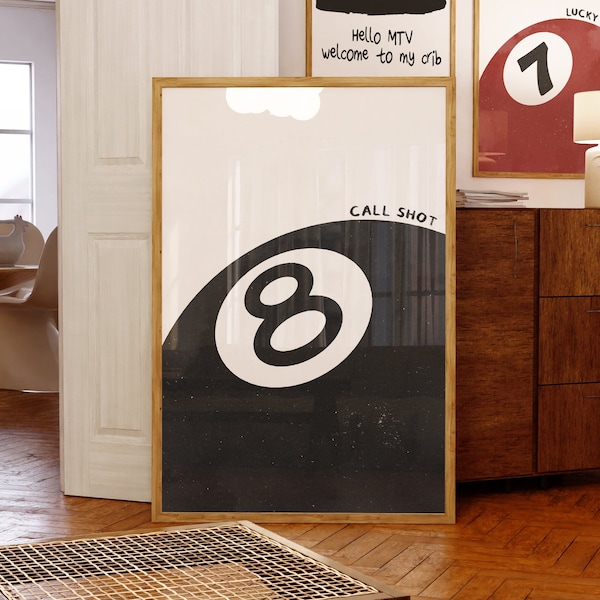 8 Ball Wall Poster - Etsy