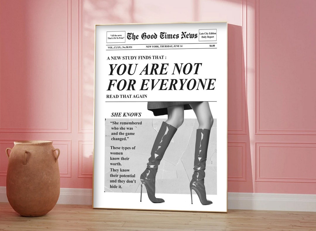 Newspaper Boots Print: Feminist Wall Art (digital Download) - Etsy