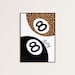 Lucky 8 Ball Leopard Print Retro Lucky Girl Poster Funky Aesthetic ...