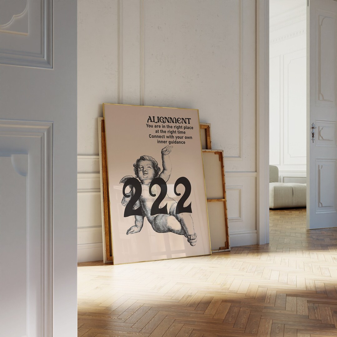 Angel Number 222 Print: Alignment Poster, Preppy Room Decor (digital ...