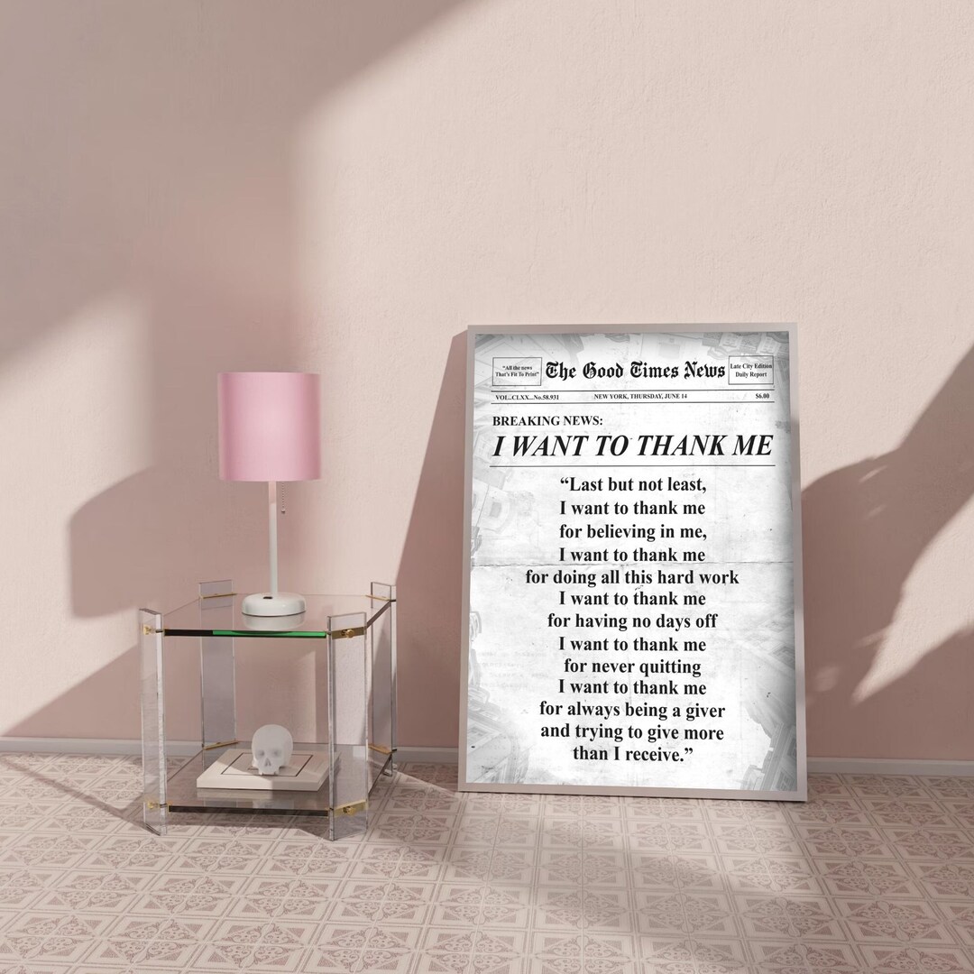 Trendy Newspapers Print Motivational Quote Poster Magazine - Etsy