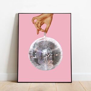 Retro Disco Ball Poster: Trendy Party Wall Art (digital Download) - Etsy