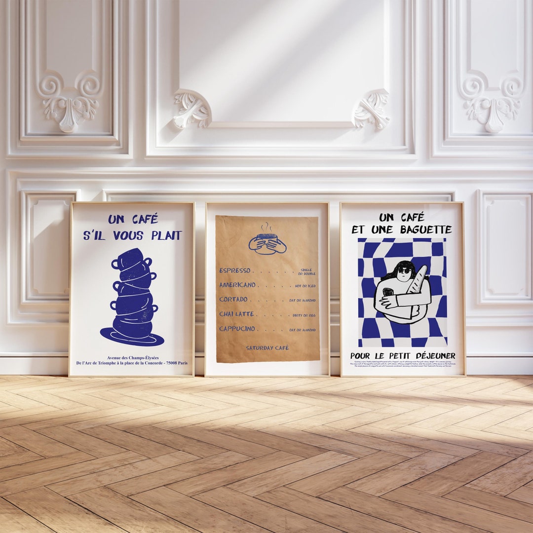 Set of 3 Prints, Coffee Station Wall Art, Espresso Poster, Kitchen Wall ...