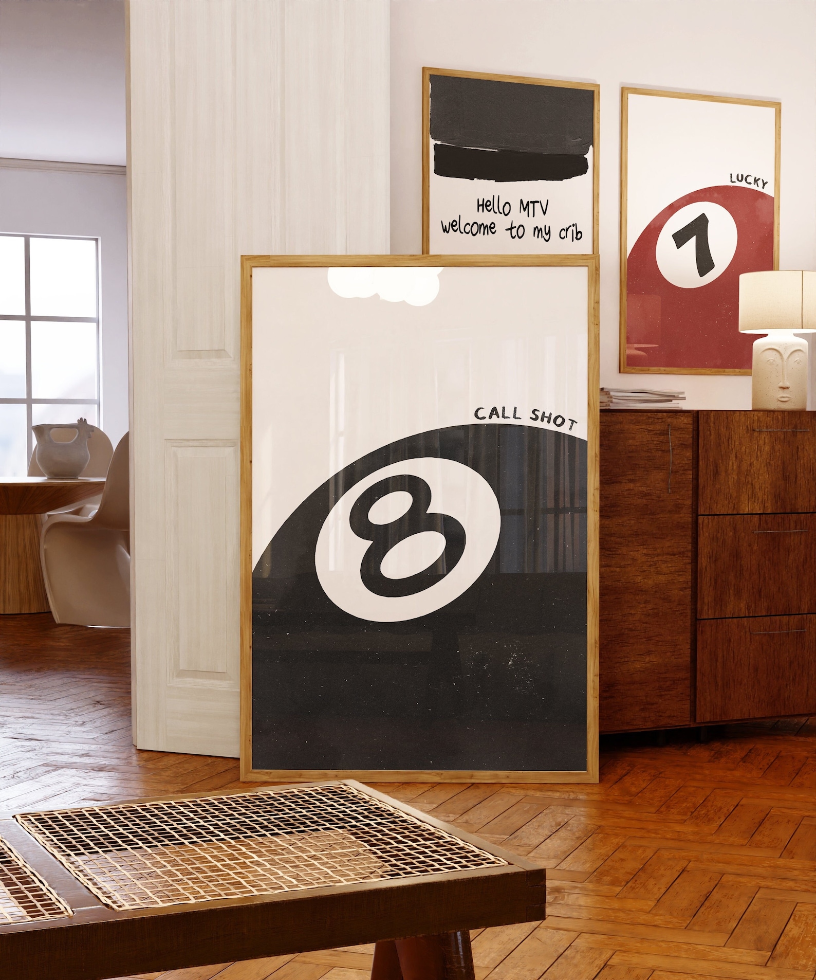 Vintage 8 Ball Print: Retro Bar Cart Wall Art (digital Download) - Etsy