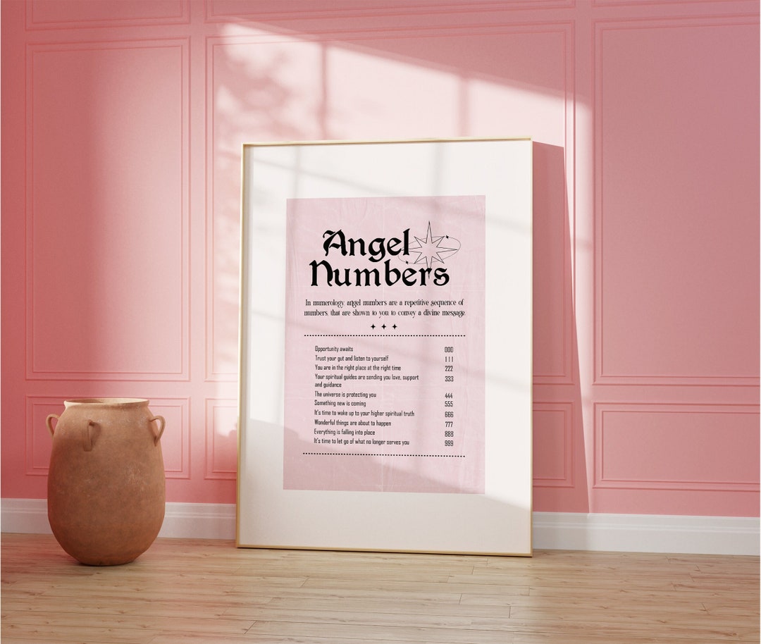 Angel Numbers Poster Set: Spiritual Manifestation Prints (digital ...