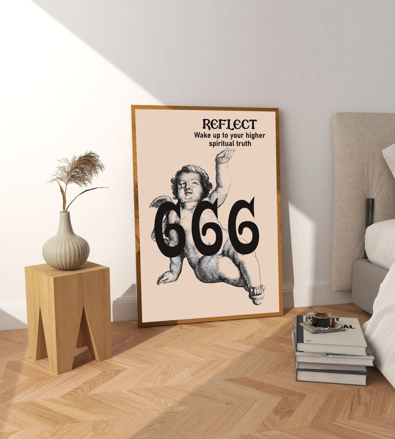 Angel Numbers Print 666 Reflect Poster Preppy Room Decor - Etsy